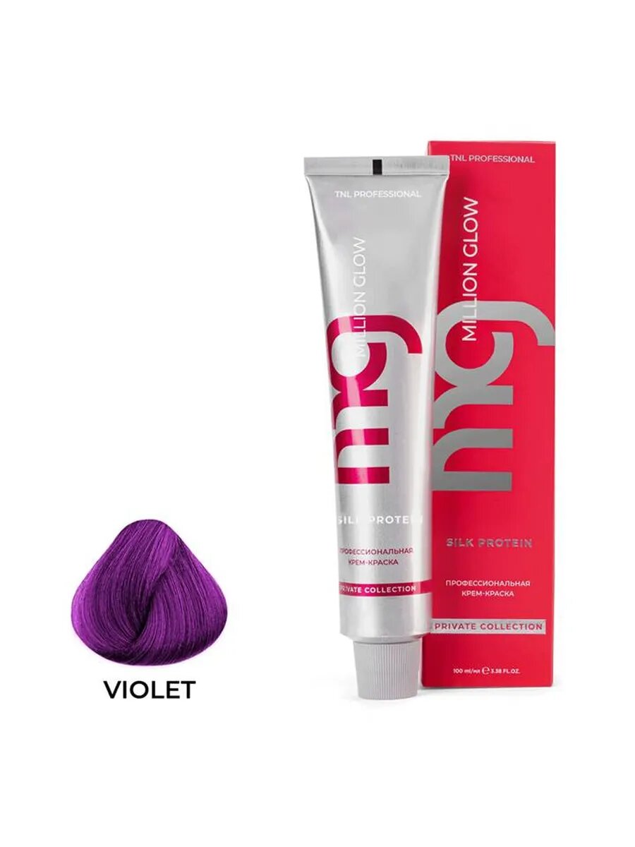 Крем-краска для волос Million glow Private collection Silk protein корректор Фиолетовый