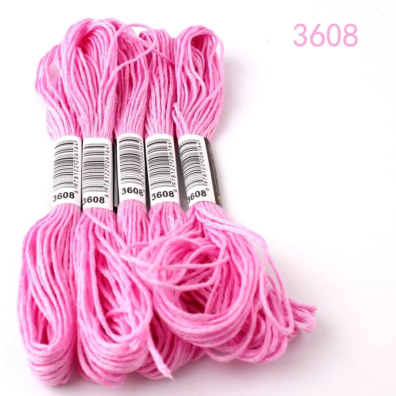 Нитки для вышивки DMC 3608, розовый, 10 шт.