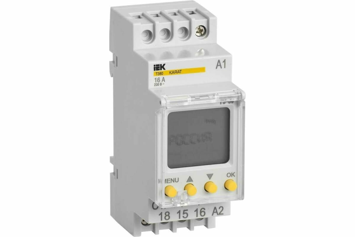 Таймер ТЭ80 цифровой 16А 230В на DIN-рейку KARAT