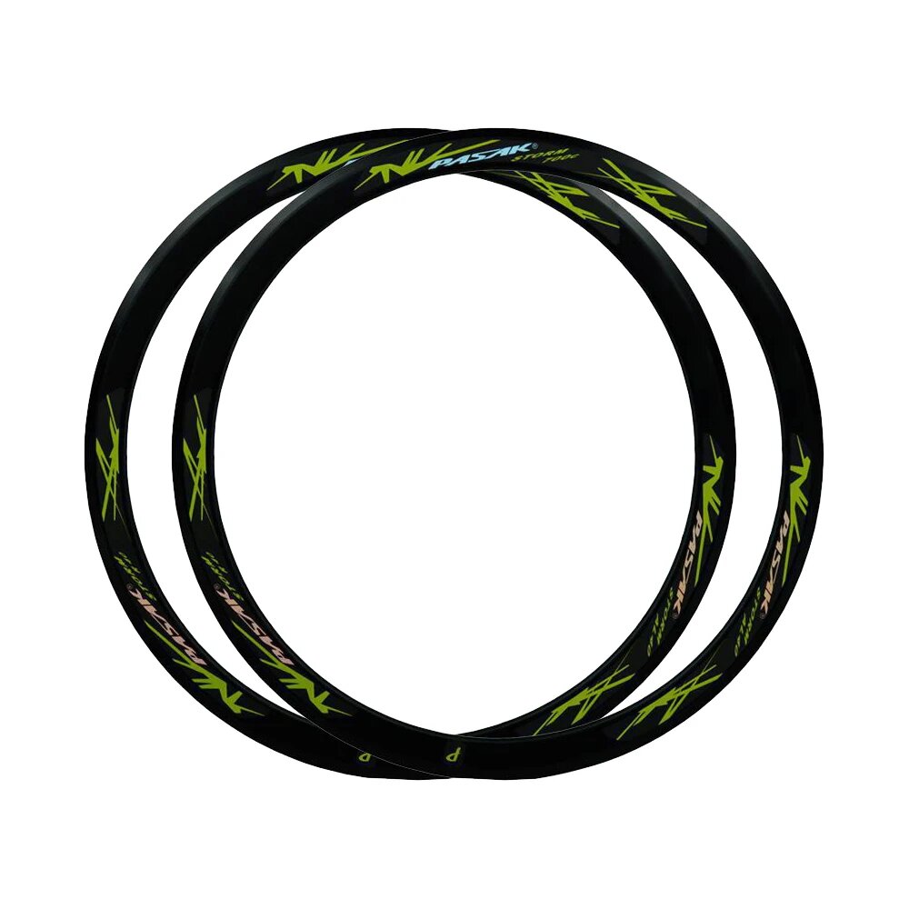 PASAK Обода для шоссейных велосипедов 700C 40мм черные 40mm 24h green