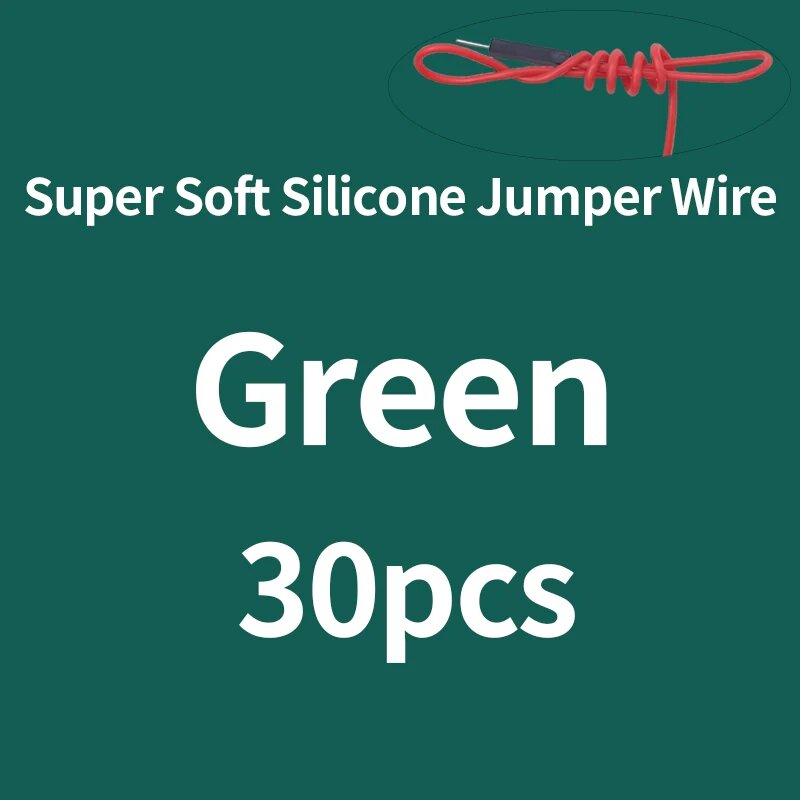 10/50 шт, супермягкая силиконовая перемычка, 1-контактный кабель Dupont, 26AWG, гибкий линейный разъем без пайки для DIY Arduino