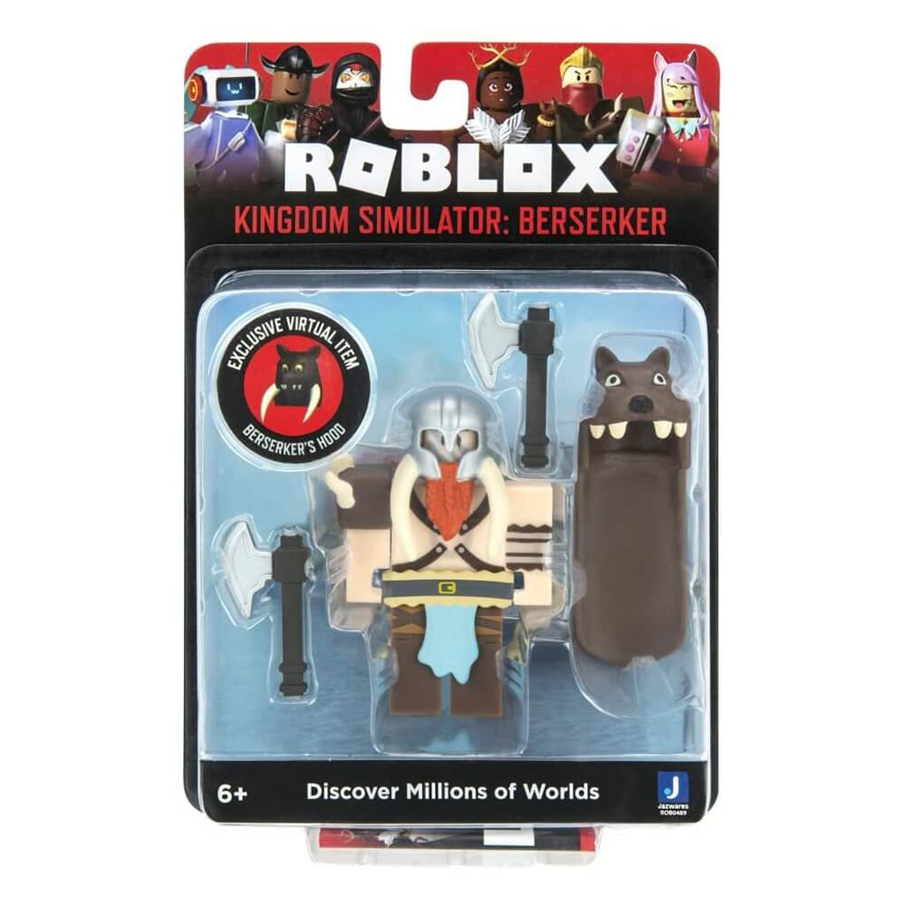 Jazwares Roblox Kingdom Simulator Berserker / Детские кукла, Эксклюзивные виртуальные предметы