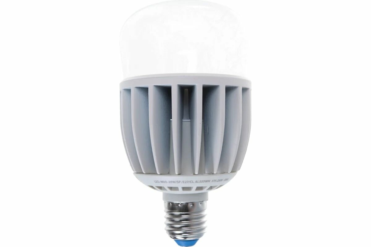 Лампа светодиодная для растений M80 20W E27, прозрачная колба Uniel