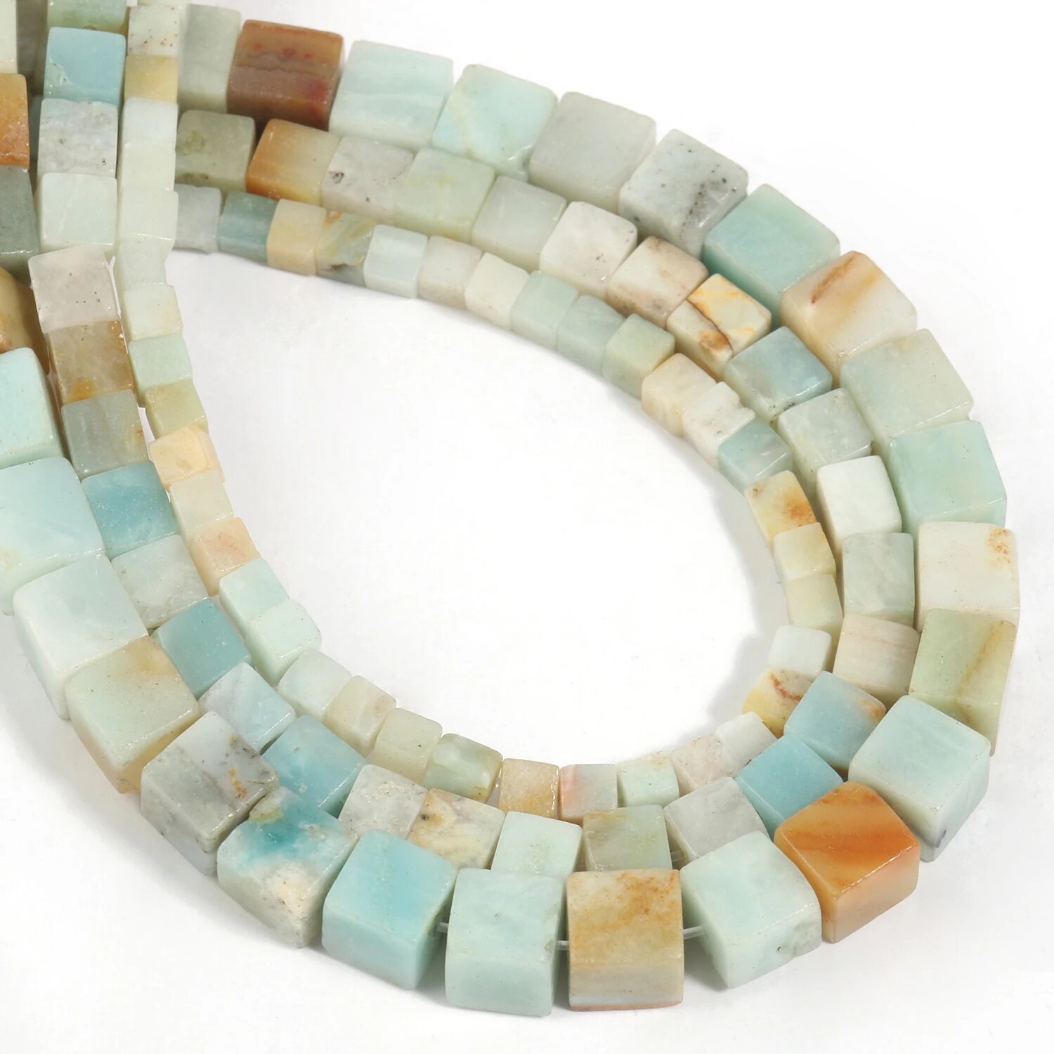 Бусины из камня GMB724 6/8/10 мм 4mm about 90pcs, amazonite