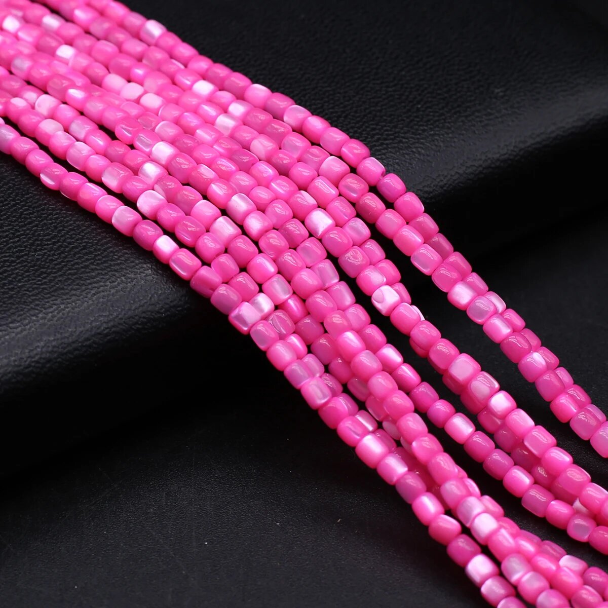 Жемчужные бусины перламутр 14 дюймов Розовый, Rose Red