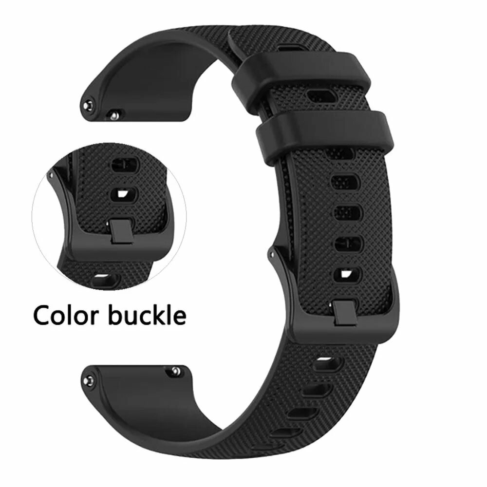 Ремешок для Garmin 18 мм, черный силикон