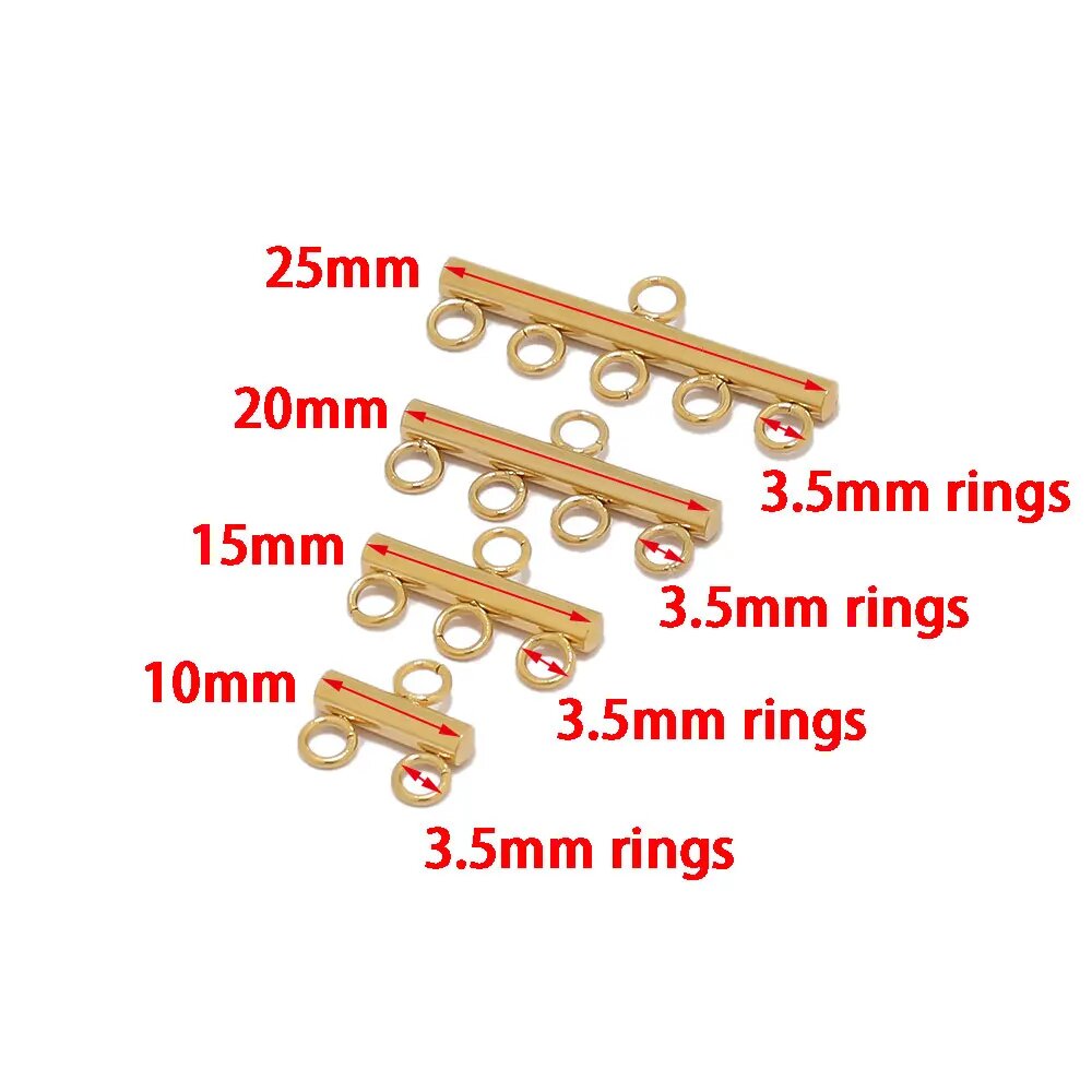 Застежки для браслетов 5 loops, Gold color