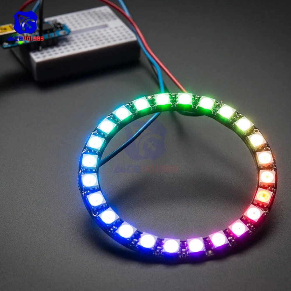 Diymore WS2812 5050 RGB светодиодная кольцевая лампа со встроенными драйверами 24-битный светодиод RGB для Arduino