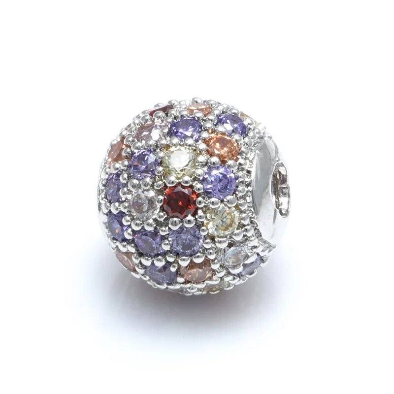 Бусины YANASI медные 8мм 10мм 9 цветов для браслетов 10 мм, Platinum