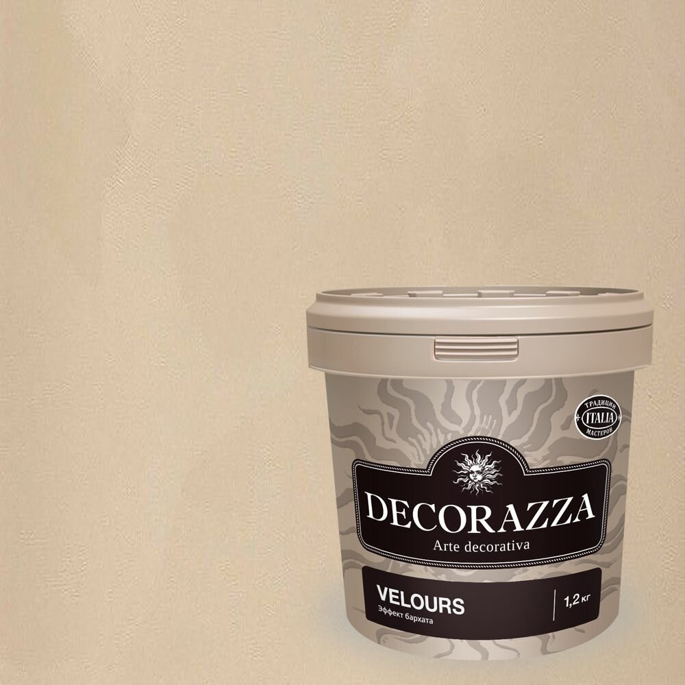 Декоративная штукатурка с эффектом бархата Decorazza Velours (1,2кг) VL 10-66