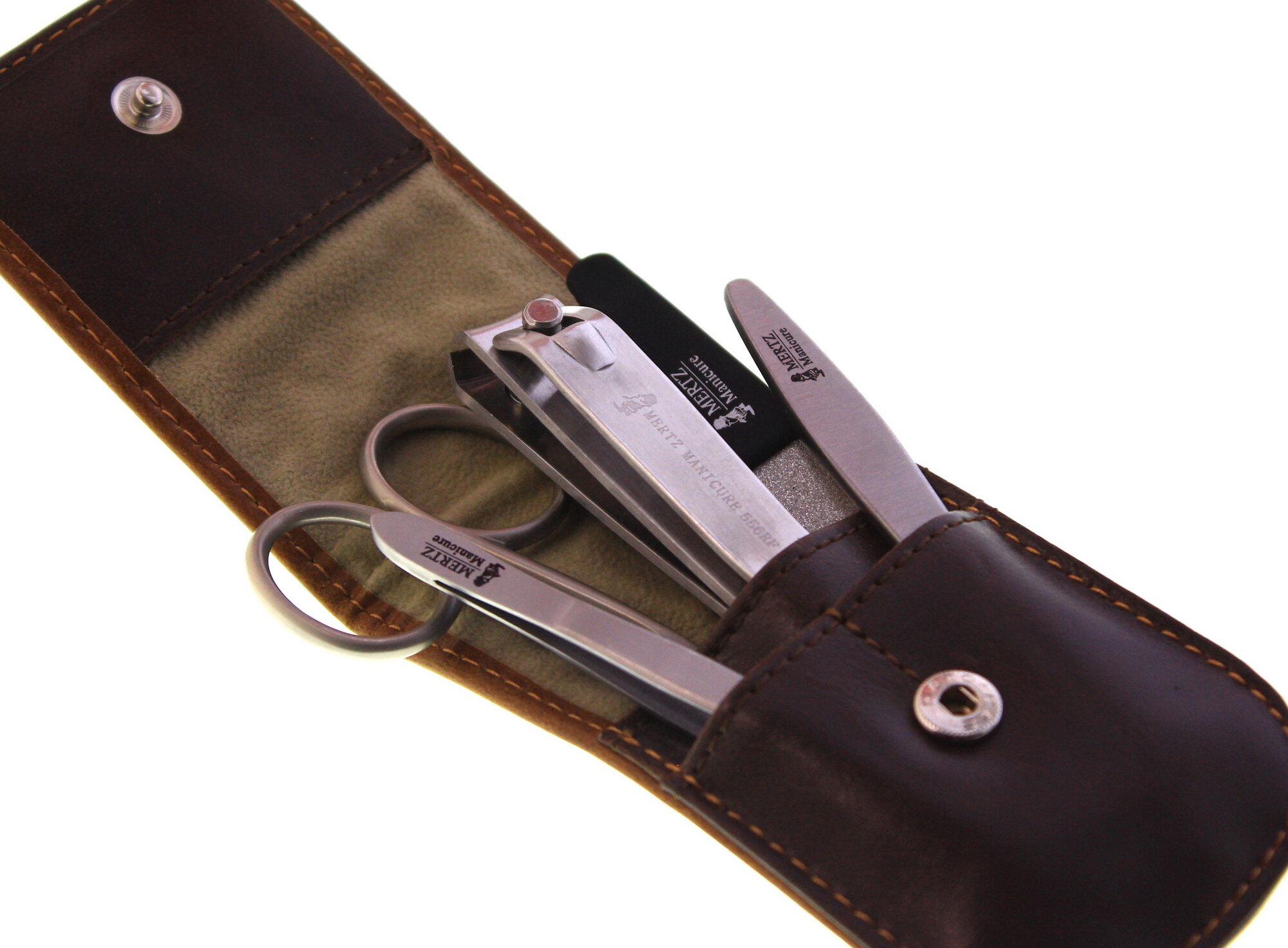 Мужской маникюрный набор Mertz 60036 из Германии, 5 инструментов, компактный чехол