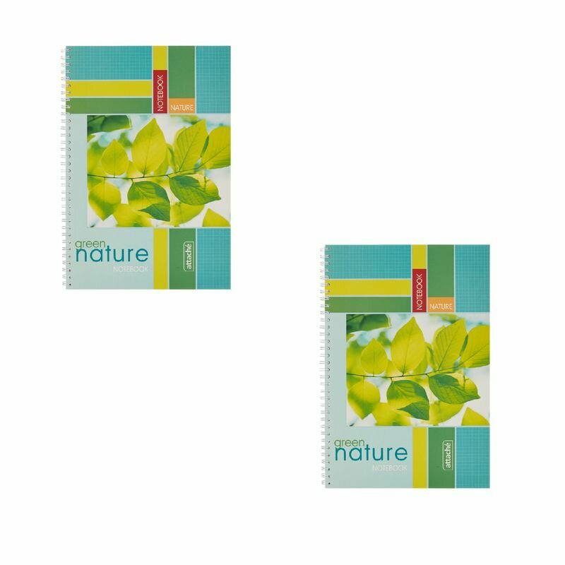 Attache Тетрадь общая 96л, клетка, А4, спираль, 2 уп.