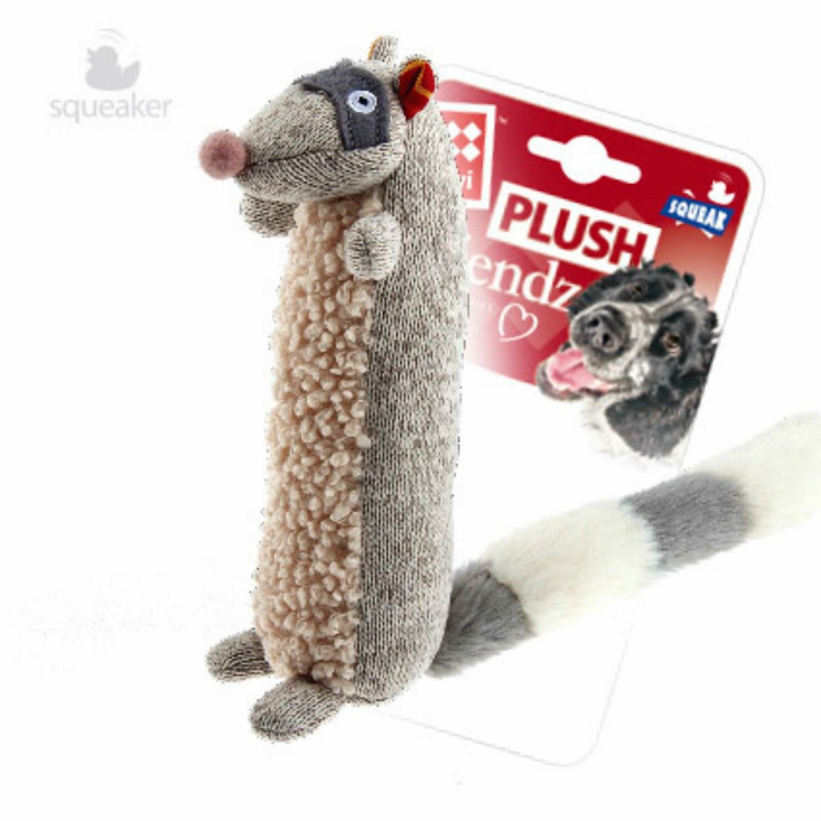 Енот, игрушка с пищалкой, 18 см