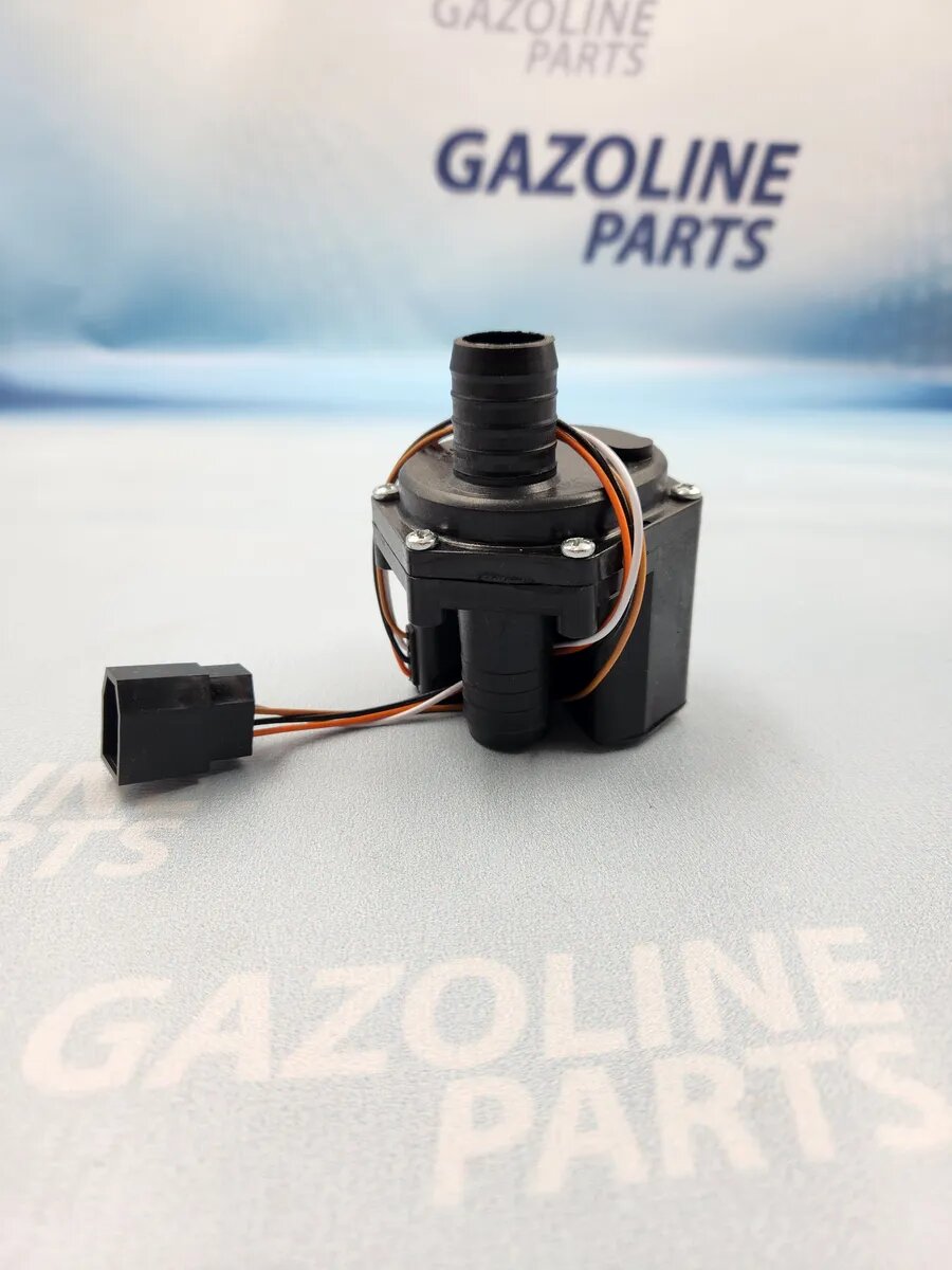 Кран отопителя (2 патрубка), для ГАЗ 3302, электрический, чёрный