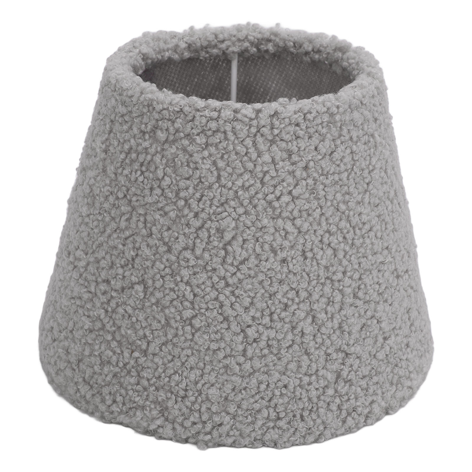 Абажур из плюшевой ткани, декоративный, мягкий, удобный, круглый, конусный, для настольной лампы E27 E14, серый