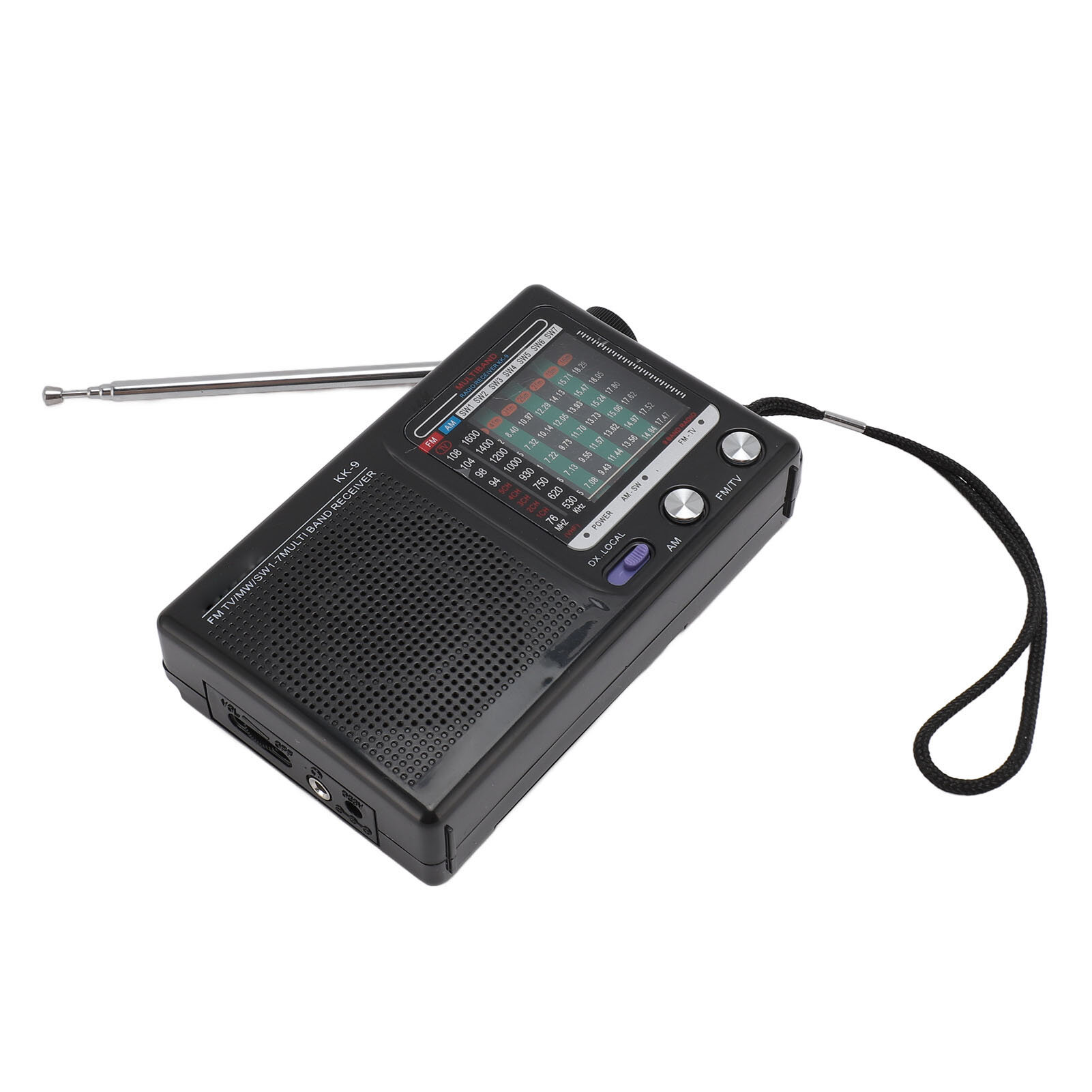 Портативное многодиапазонное радио FM MW SW с антенной, поддерживающее внешние наушники, для пожилых, работает от 2 батарейок AA (не в комплекте), материал ABS, диапазоны FM 76‑108MHZ, MW 530‑1600KHZ, SW1 5.95‑6.20MHZ, SW2 7.10‑7.30MHZ, SW3 9.50‑9.90MHZ,