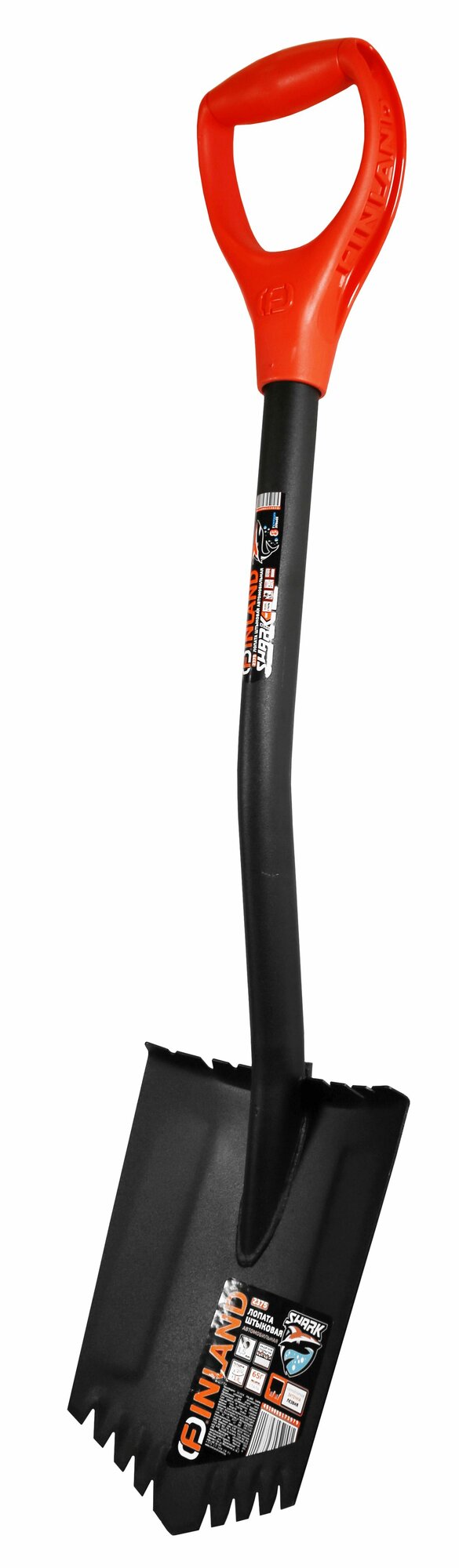 2375 FINLAND Shark Лопата автомобильная сварная с зубьями