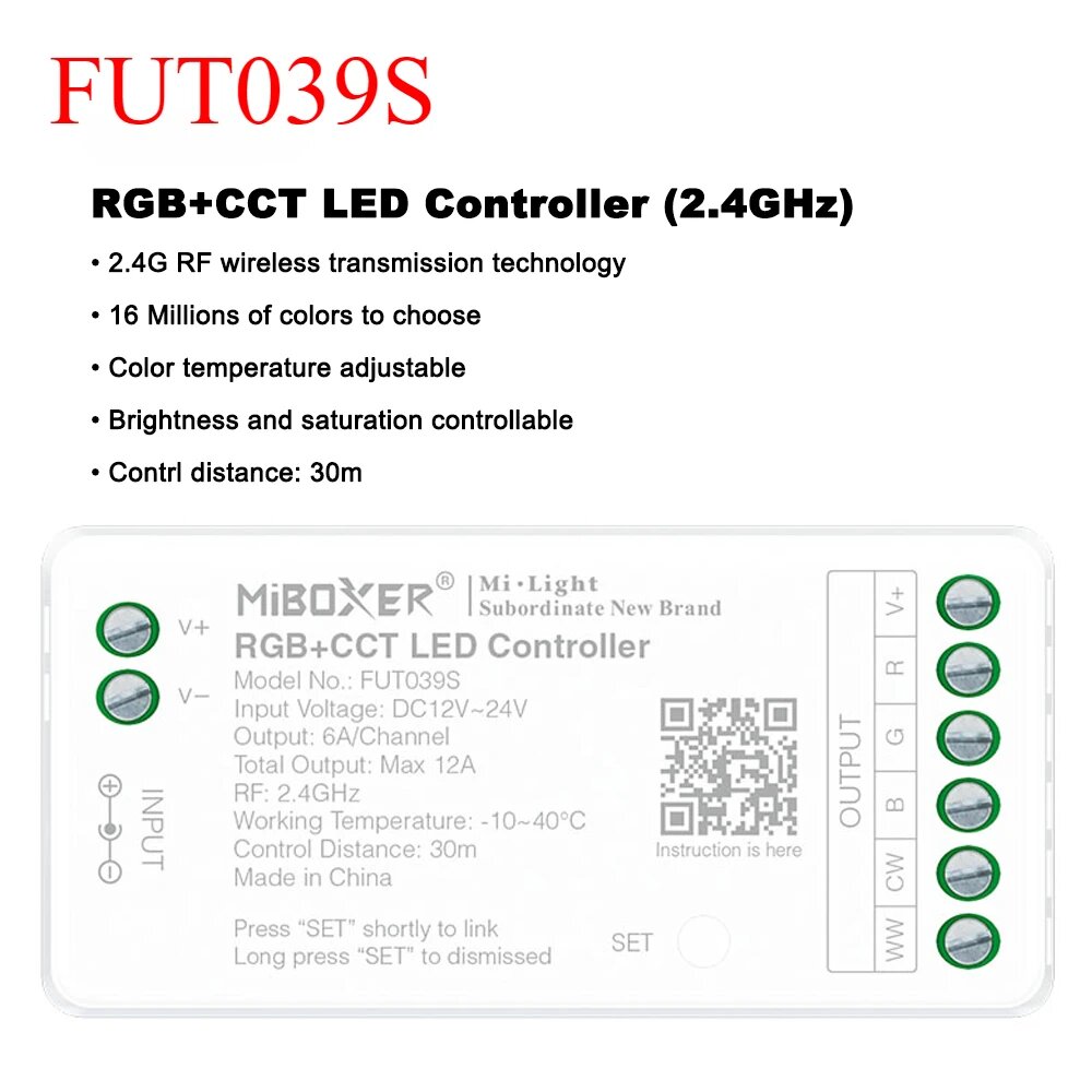 Miboxer RGB контроллер FUT035S FUT036S FUT037S FUT038S FUT039S FUT039S RGBCCT