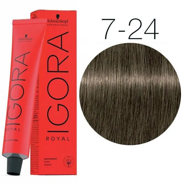 Schwarzkopf Professional IGORA Royal крем-краска, 7-24 русый пепельный бежевый, 60 мл