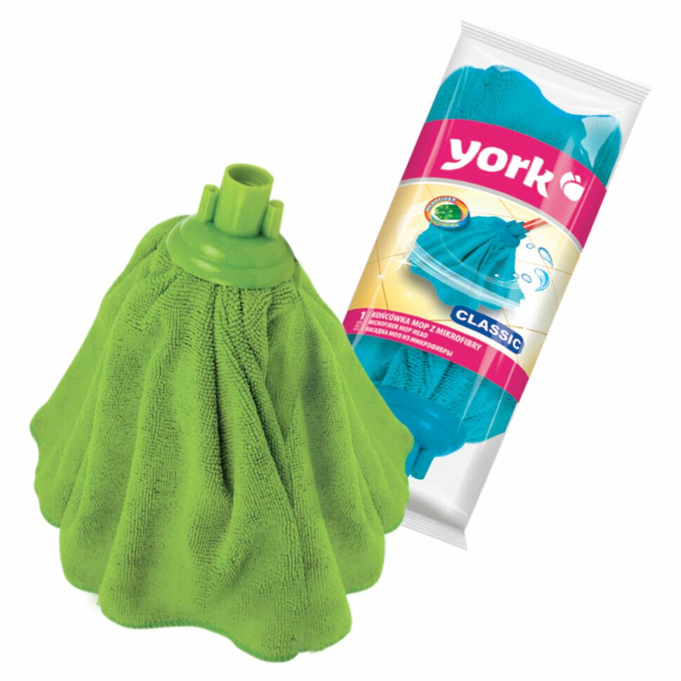 Насадка МОП "юбочка" для швабры, еврорезьба, микрофибра, 24 см, 93 г, YORK, 77060, 608394
