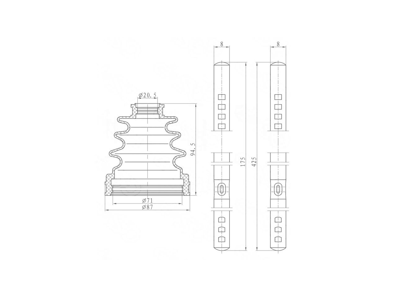 UNIO DUC-30015K (3974170A26) пыльник шруса (к-т) Sorento (Соренто) II 09-, creta 16-, Ford (Форд) Focus (Фокус) i-IIi