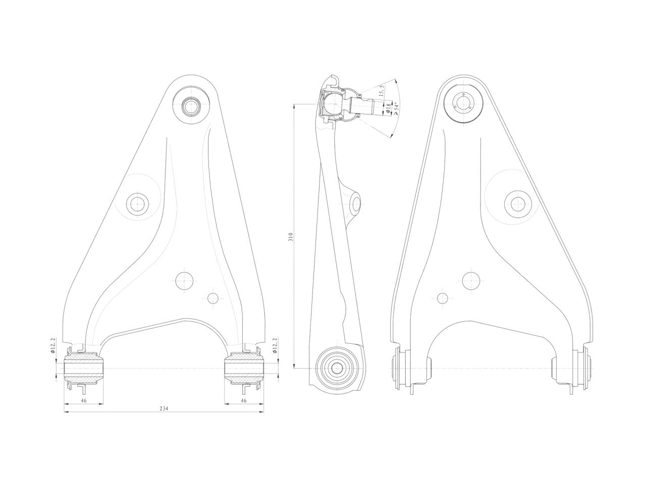 UNIO SSP-40085 (545010294R / 545011727R / 545017081R) рычаг подвески рычаг подвески поперечный передний нижний