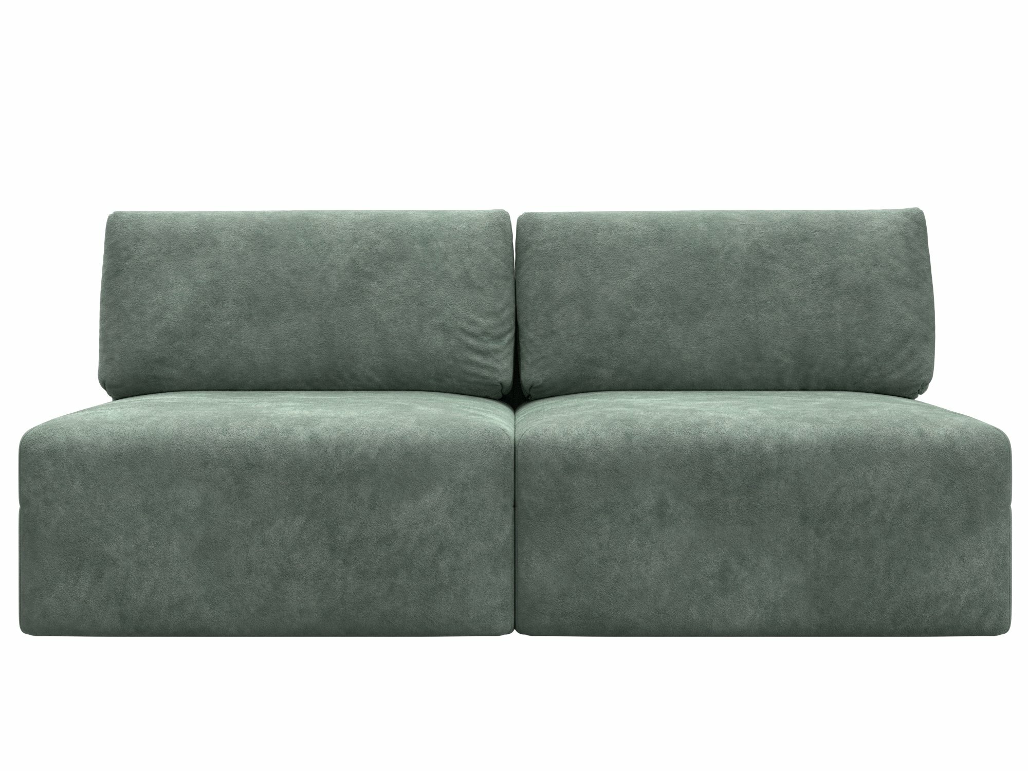 Диван прямой модульный Лига-060 НПБ, 4-местный, размер: 200х118х84, спальное место: 160х200, велюр, BRUT 08 зеленый