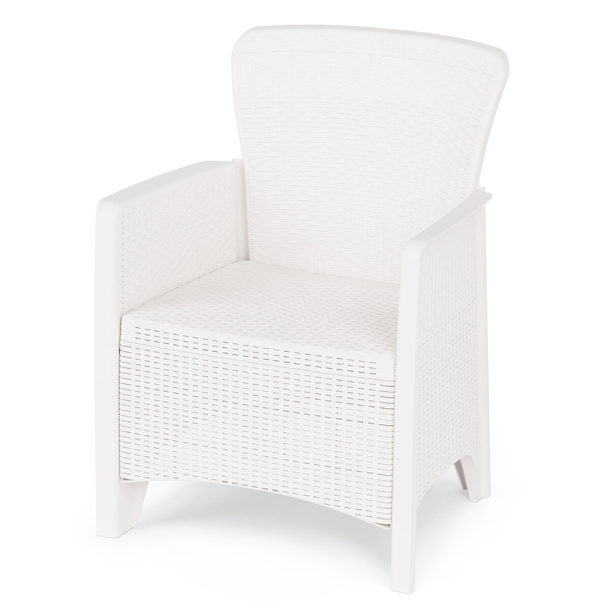 Кресло Альтернатива Ротанг Лайт, 62 x 58,5 x 85 см, пластик, белый