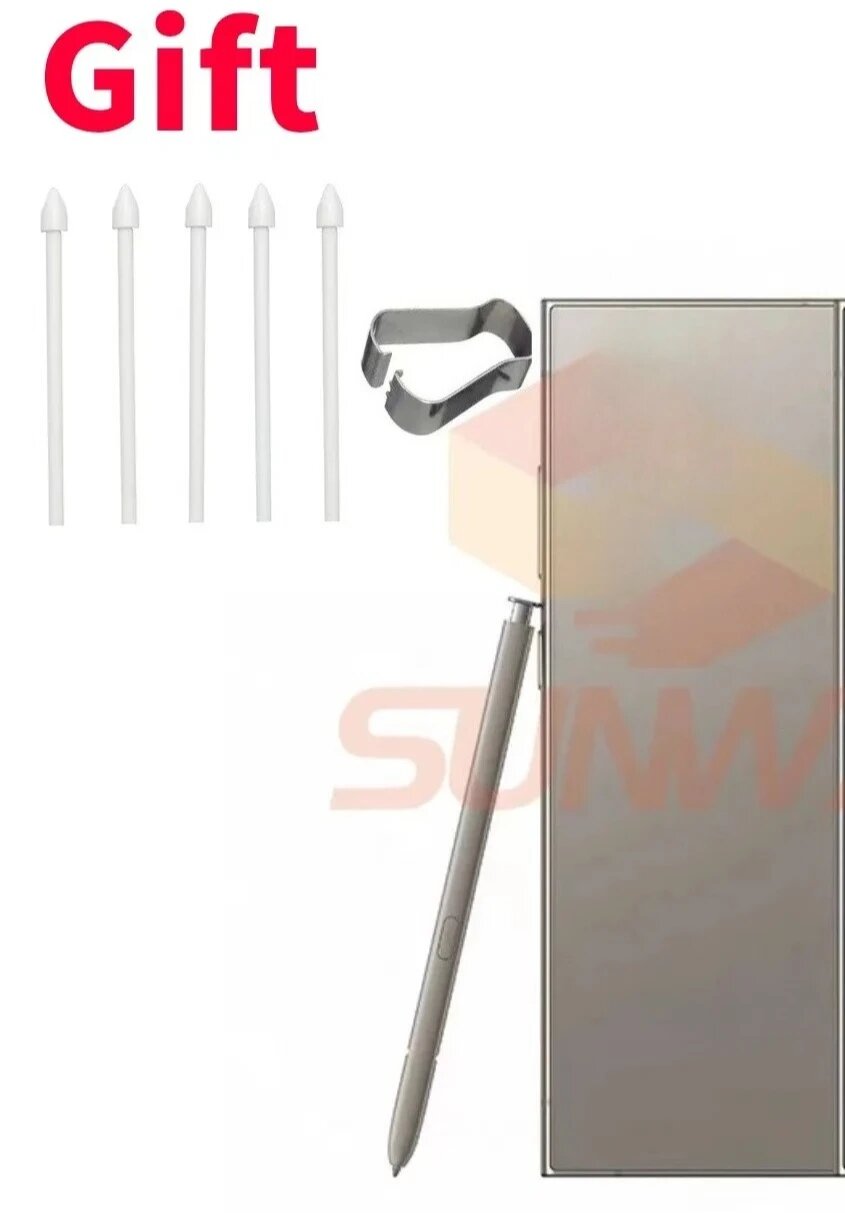 Оригинальный стилус для Samsung Galaxy S24, ультра сенсорный экран, стилус S, карандаш с функцией Bluetooth, поддержка air command Gray