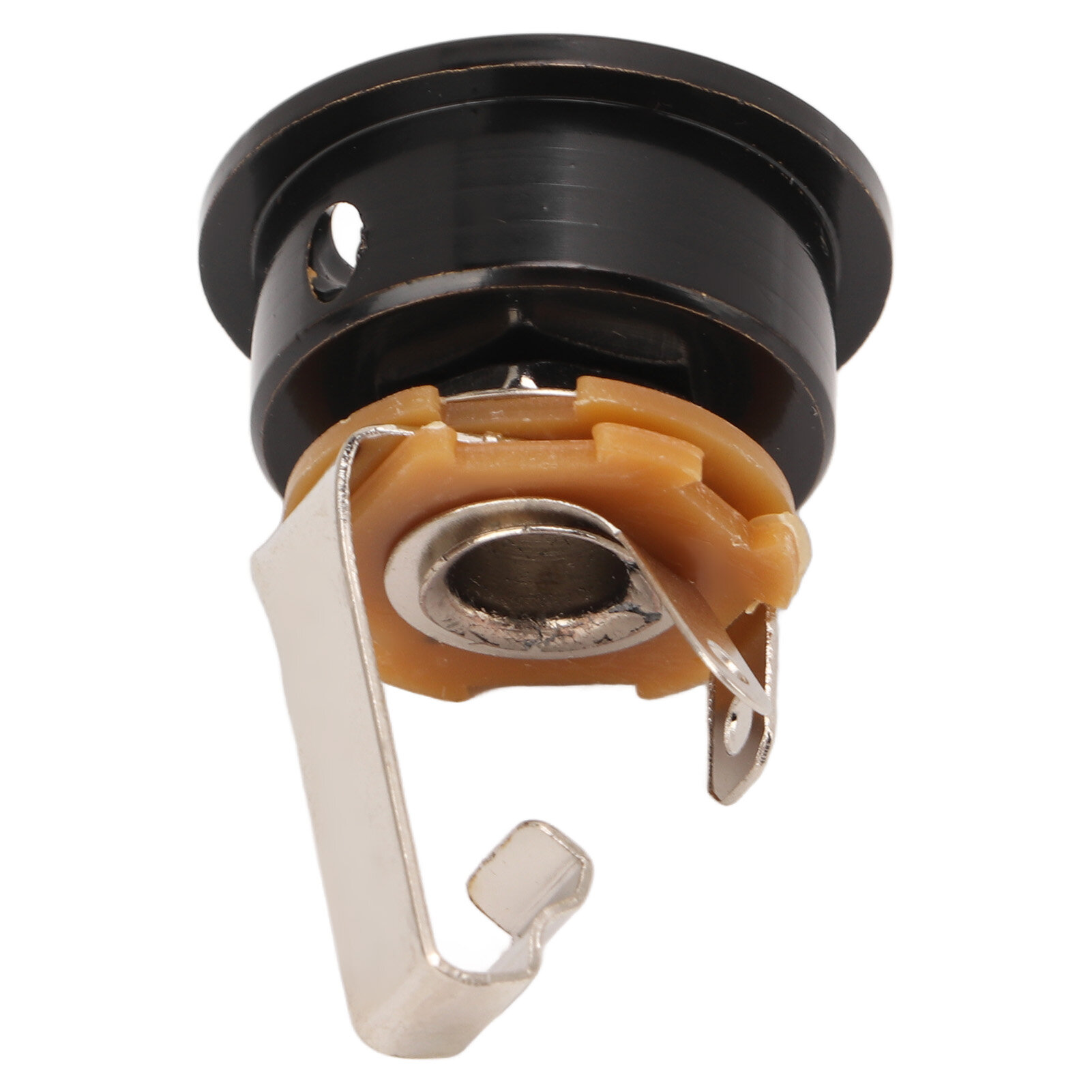 Стерео выходное гнездо для гитары, утолщенное металлическое выходное гнездо в форме круглой чашки для электрогитары TL, черный