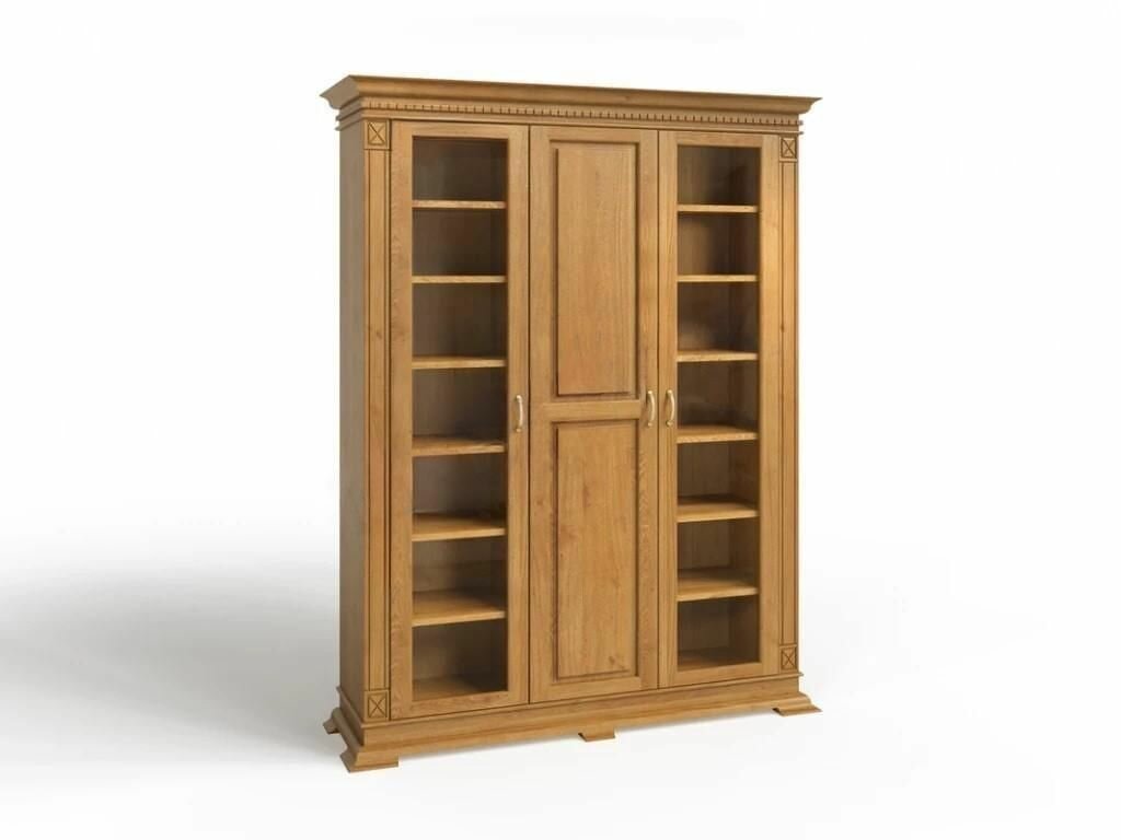 Шкаф Верди №515 из Массива сосны, 150х40х220 см, классический орех 2