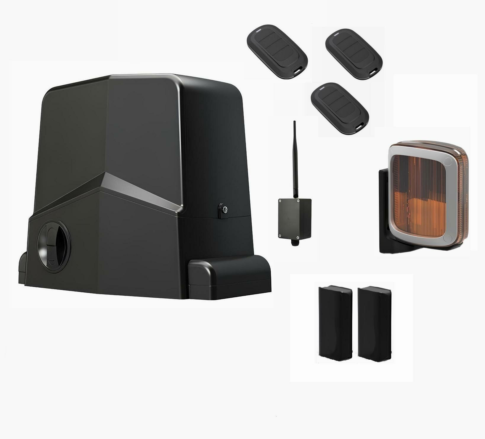 Автоматика для откатных ворот ARW-600MKIT FULL-A-BT-Т3, комплект: привод, 3 пульта, лампа, фотоэлементы, Bluetooth-модуль