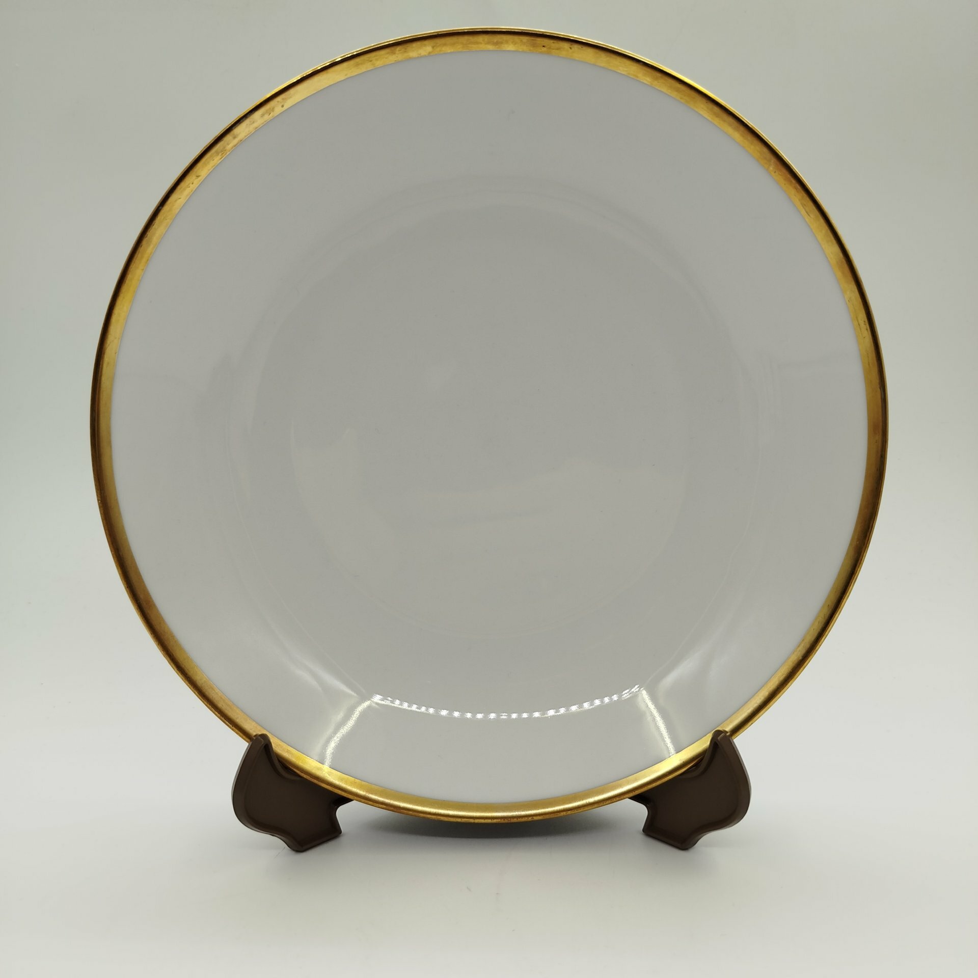 Тарелка суповая с золотой каймой, фарфор, золочение, Eschenbach, Германия, 1930-1950 гг.