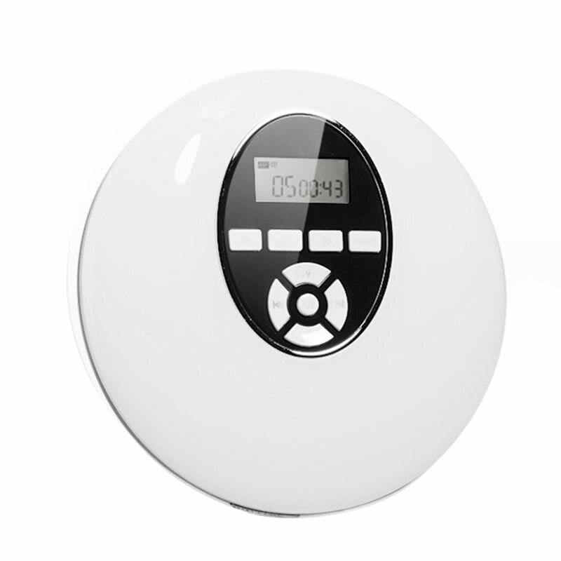 Круглый стиль -CD-плеер Портативная гарнитура HiFi Music Reproductor -CD Walkman Discman Player Перезаряжаемый противоударный лектор -CD