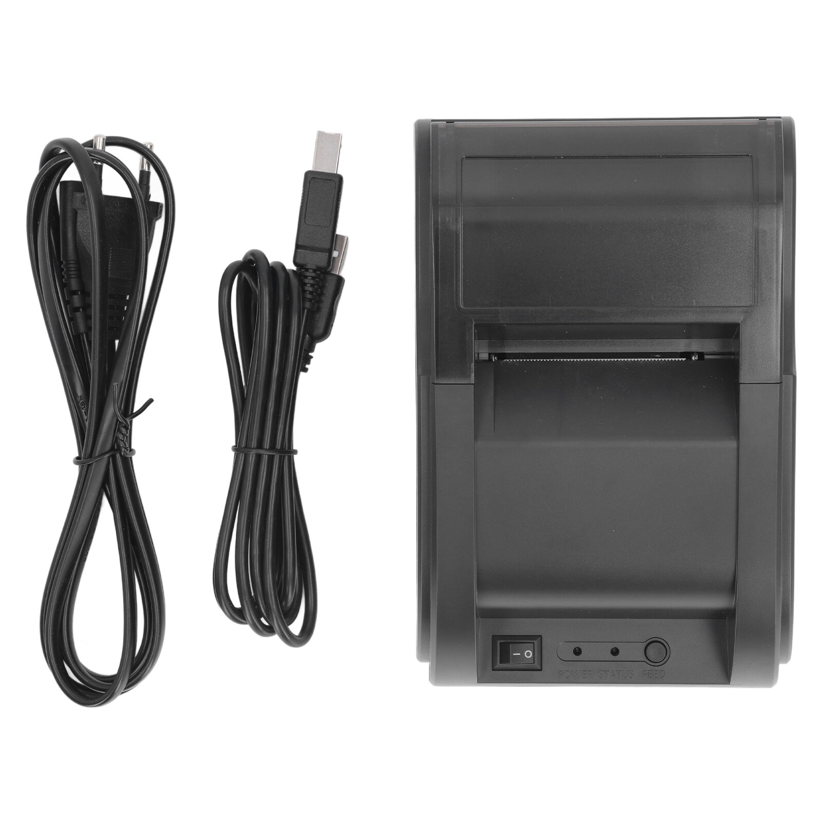 Термопринтер чеков USB BT Высокоскоростная печать высокого разрешения Чековый принтер 58 мм 100‑240 В, вилка европейского стандарта