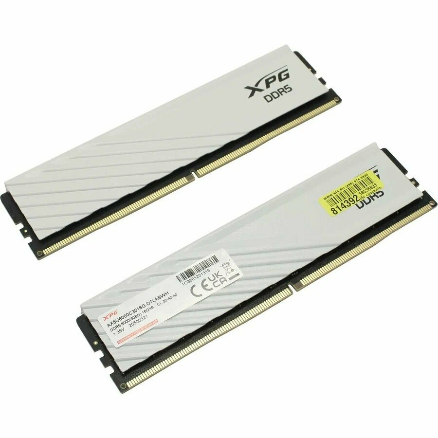 Память DDR5 16GB 6000MHz A-Data AX5U6000C3016G-DTLABWH XPG Lancer Blade RTL Gaming PC5-48000 CL30 DI
