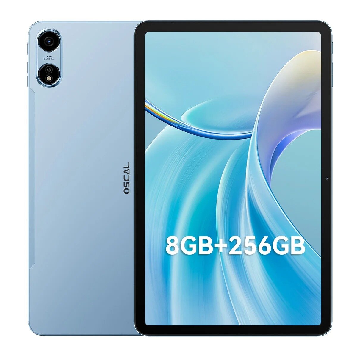 Планшеты OSCAL Pad 100, 12-дюймовый планшет на Android 15, ИИ, планшеты со слотом для SIM-карты, 8 ГБ 256 ГБ, Синий