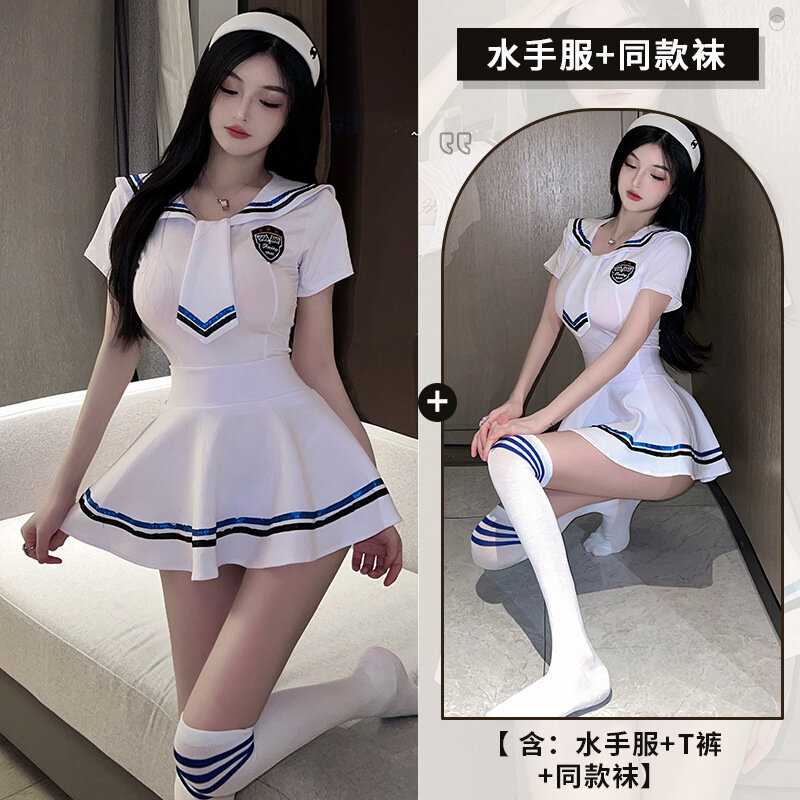 Новый стиль, униформа, соблазнительный наряд для студента, костюм для выступлений, матросский костюм, сексуальное женское нижнее белье, цельный комплект