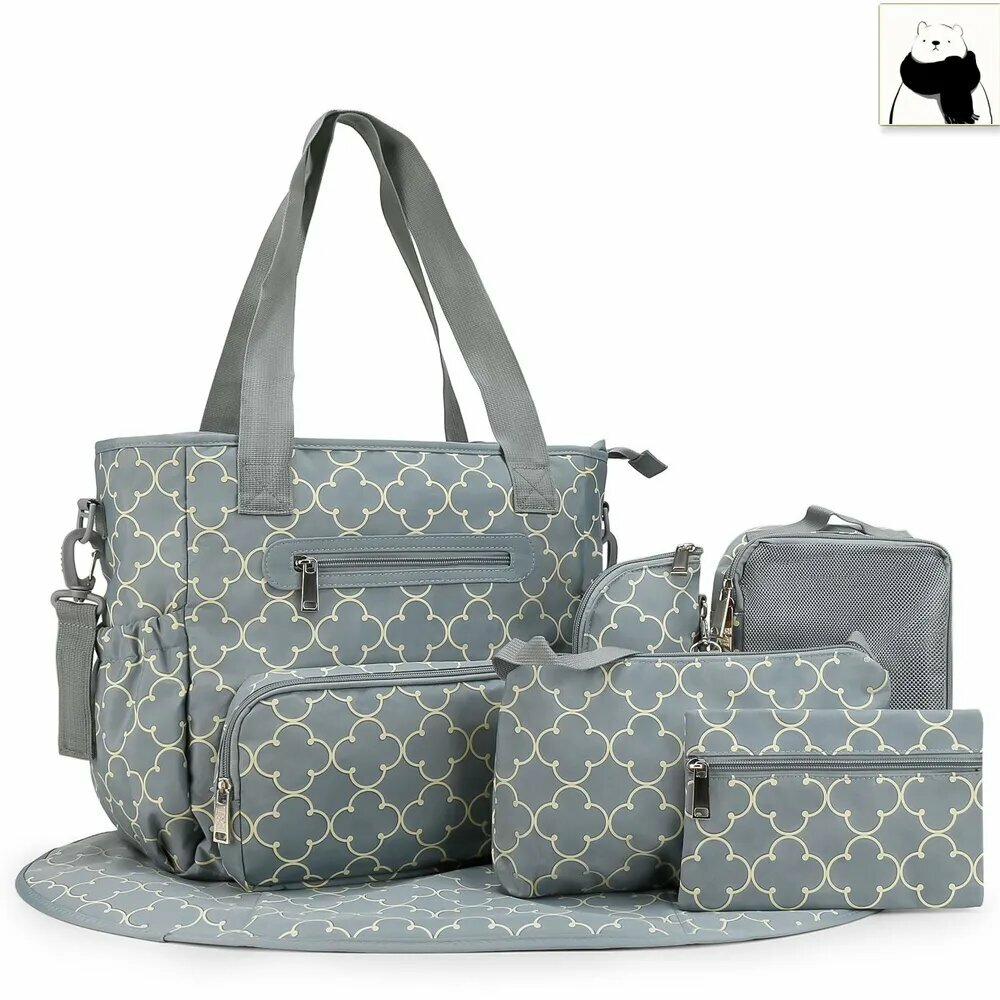 Diaper bag Сумка органайзер для коляски и мамы с термокарманами, Большая емкость