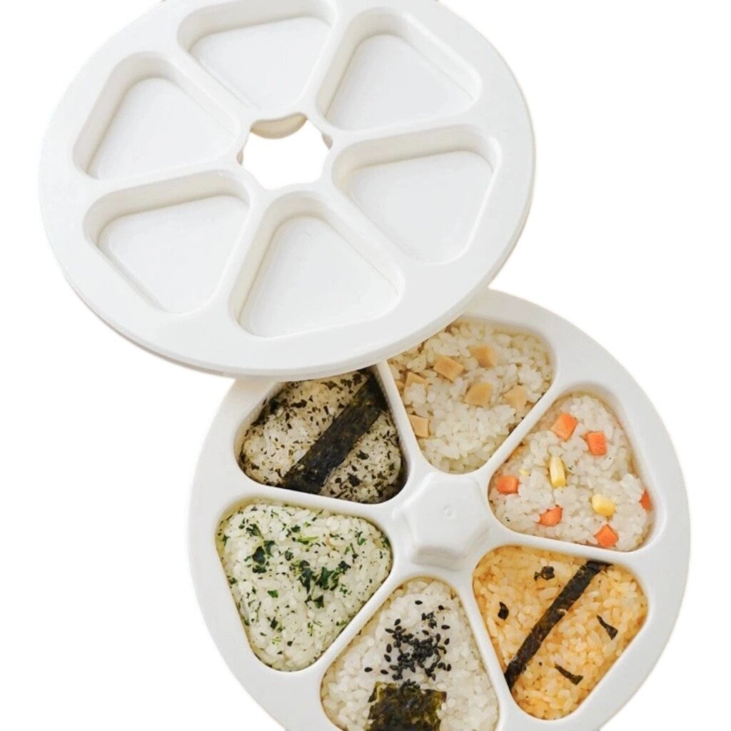 Треугольный ролл с рисом и овощами, набор для измельчения японских суши, шесть штук в уникальной форме