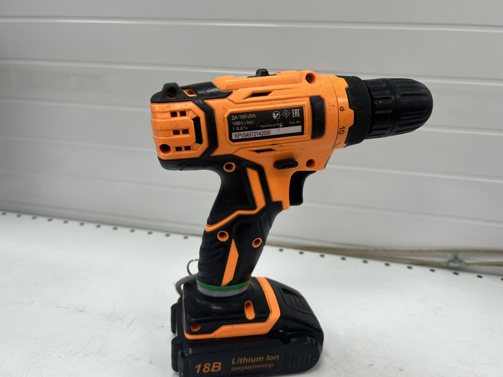 Дрель-шуруповерт аккумуляторная Вихрь ДА-18Л-2К, 18 В, 2 x 2 Ач, Li-Ion, ЗУ