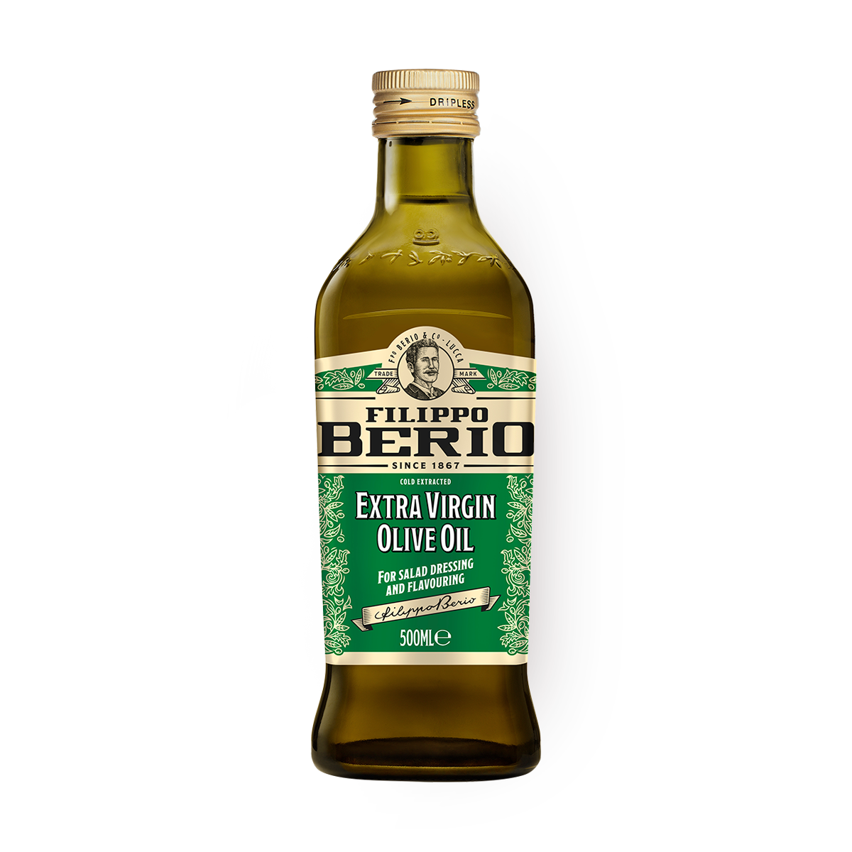 Масло оливковое Filippo Berio Extra Virgin, нерафинированное, Италия, 0,5 л