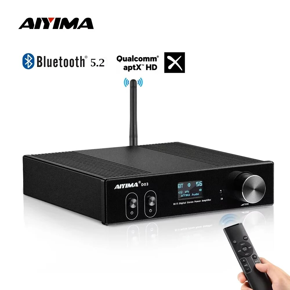 Aiyima D03 усилитель Bluetooth 150Вт, Цвет: D03 Amplifier UK — фото 1