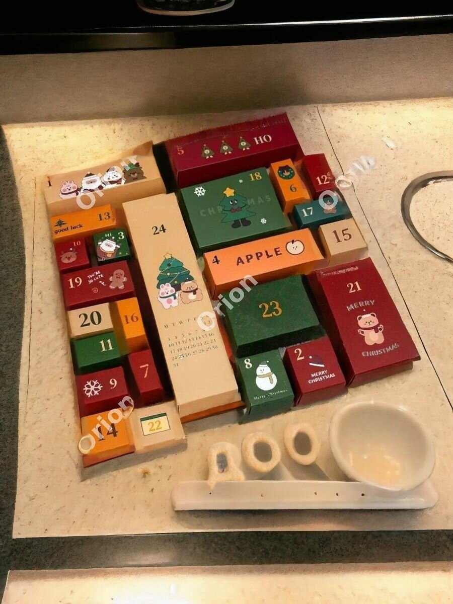 Набор коробок "Рождественский Адвент-Календарь", 24 шт（только коробки）