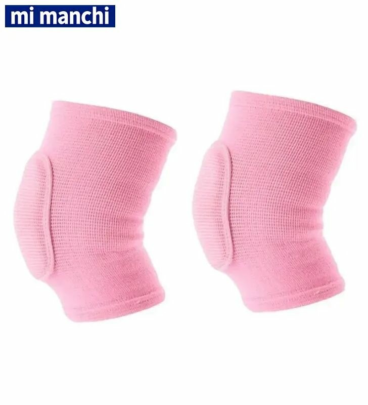 Спортивные наколенники для танцев и гимнастики, фитнеса, баскетбола, волейбола / С защитной накладкой размер XS розовые
