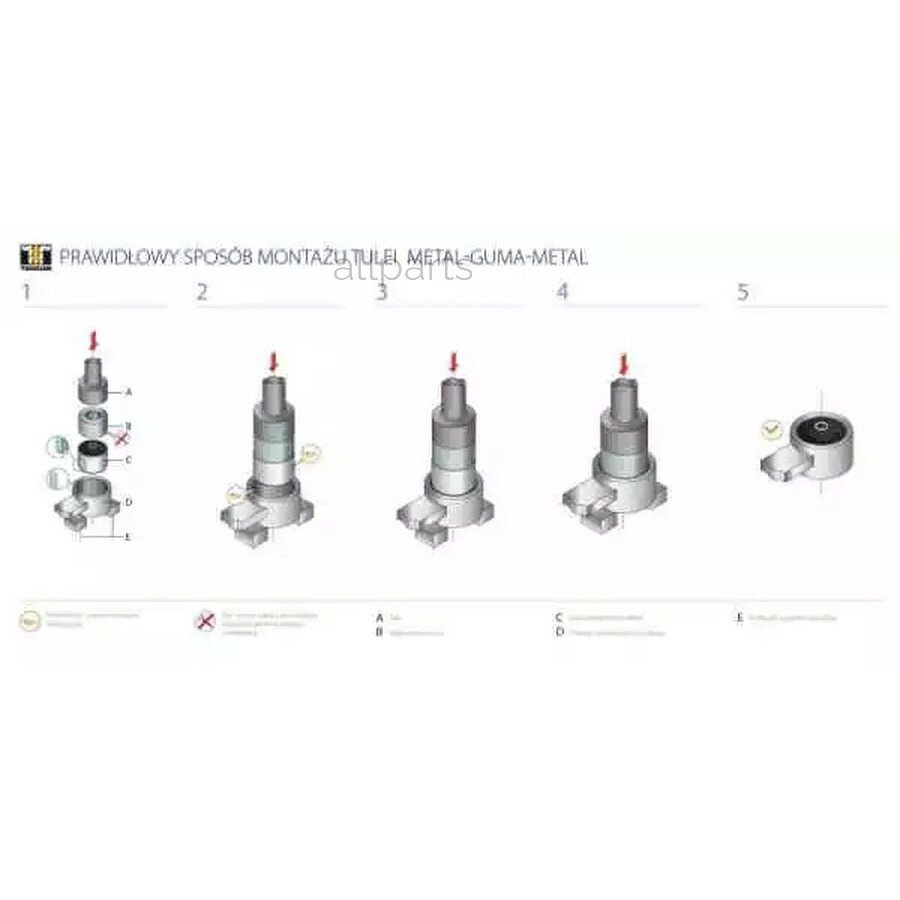 TEDGUM 00517785 Сайлентблок рычага подвески внутр задней оси PEUGEOT 206 универсал 09/98-12/12, нижнего рычага передней оси BMW: 5 E28 81-88, 5 E34 87-95, 7 E32 86-94