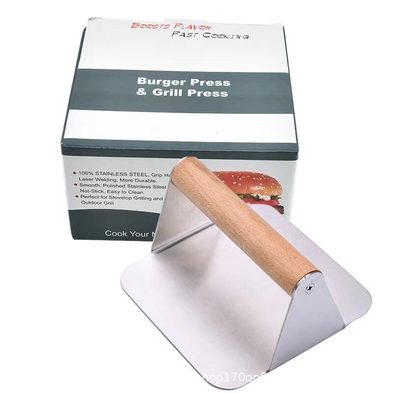 Кухонный инструмент для кросс-бордер 430 нержавеющая сталь пресс для мяса стейк бургер пресс для пирожков антипригарный для домашнего выпечки