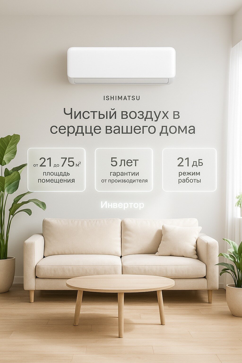 Внешний наружный блок сплит-системы ISHIMATSU OSAKA AVK-07H WIFI On/Off