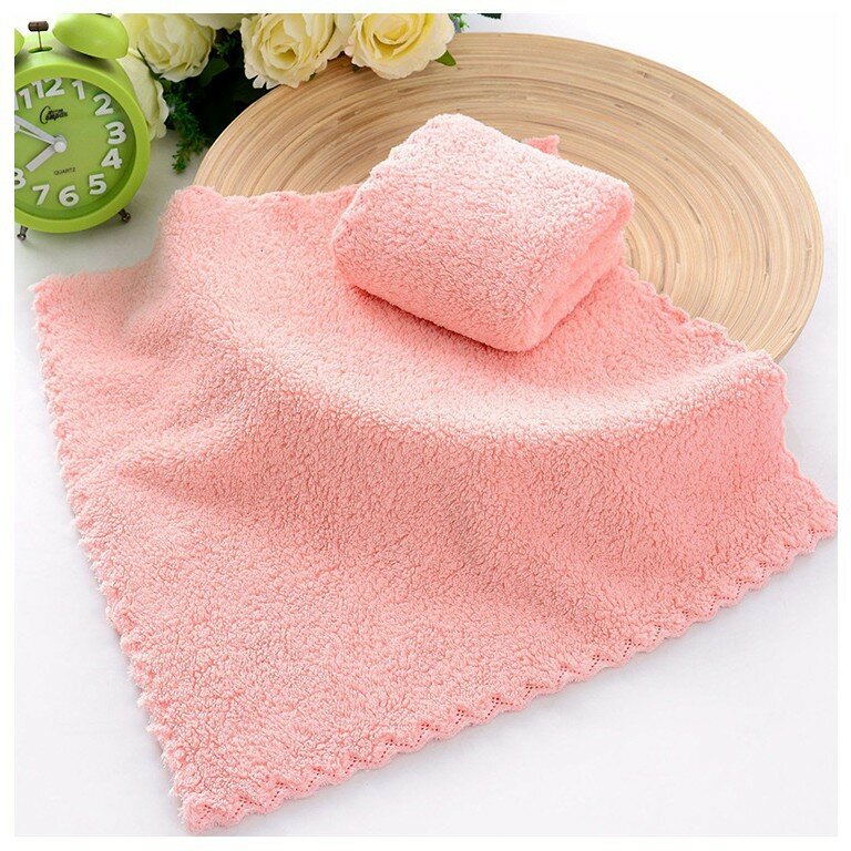 Коралловый флис Маленькое квадратное полотенце Полотенце для рук Детское умывание для лица Маленькое полотенце Кухня