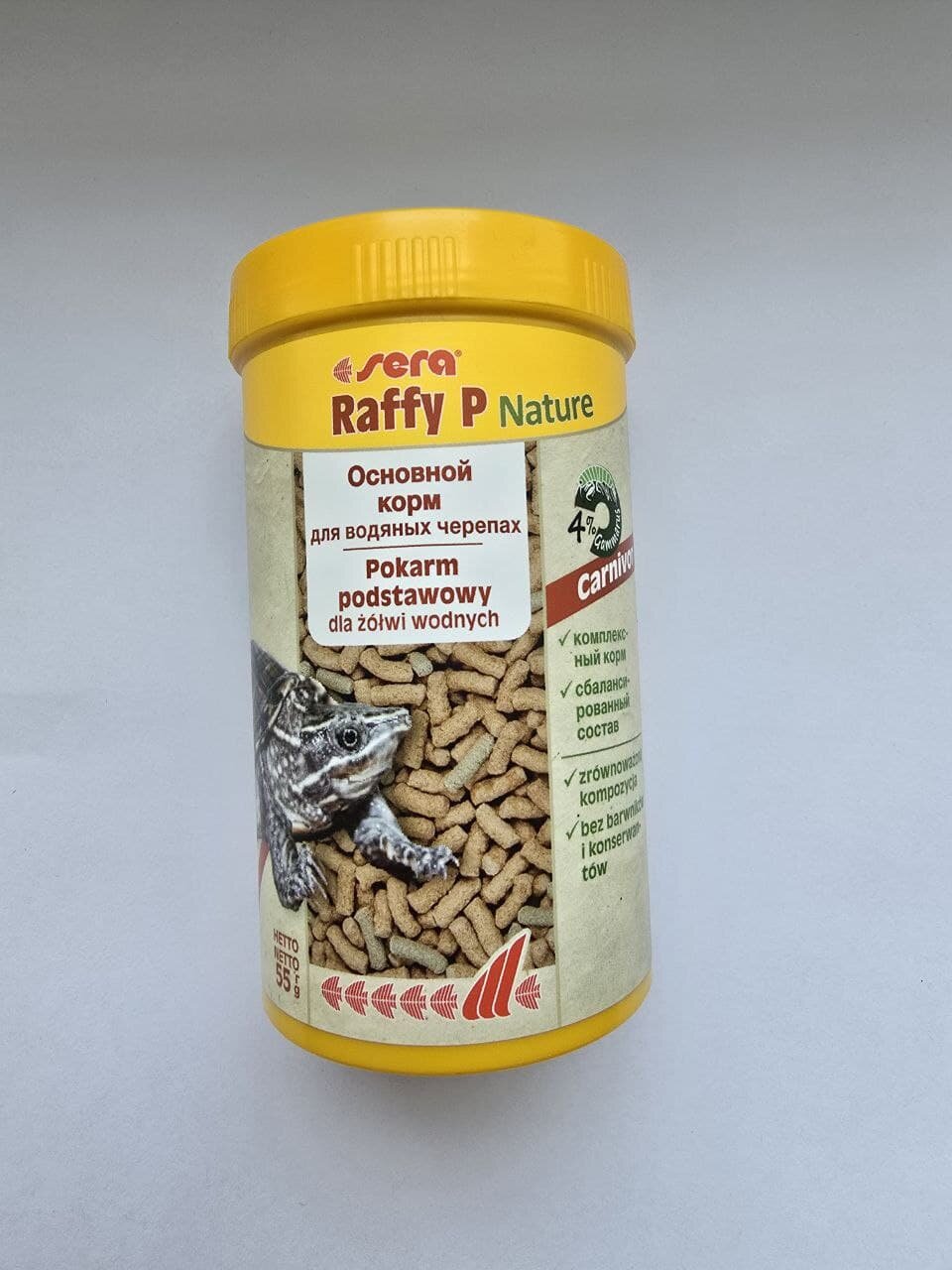 Корм палочки для водных черепах "Raffy P" 55 г. (250 мл)